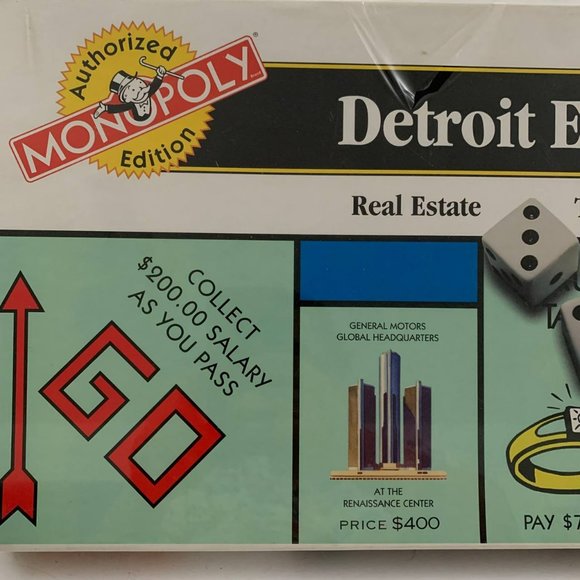 Hasbro | Games | Vintage Monopoly Authorized Detroit Edition 997 Board ...